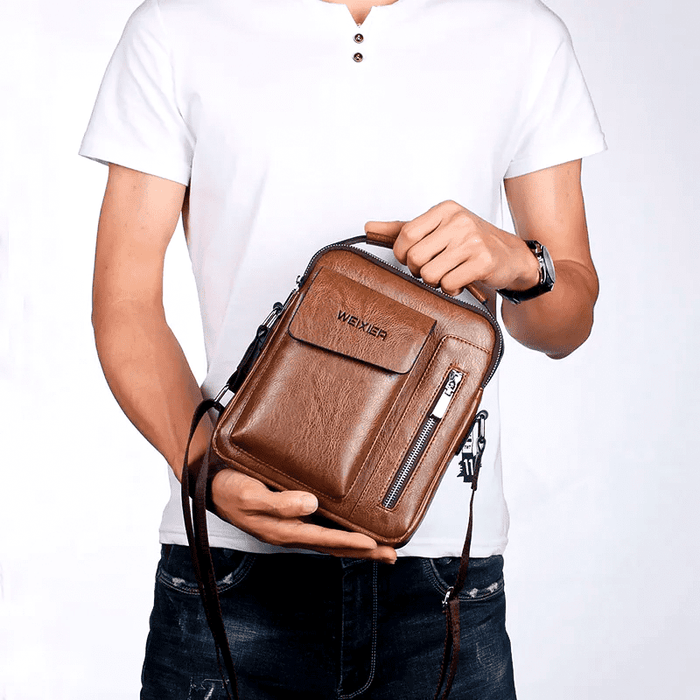 Bolsa Masculina de Couro Genuíno